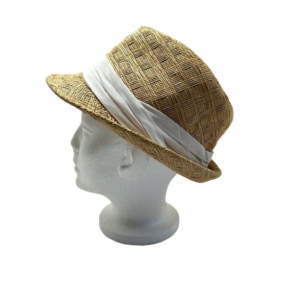 Guess | Accessories | Guess Straw Fedora Hat With White Ban | Poshmark